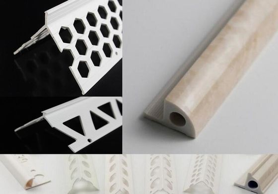 Polyvinyl Chloride Plastic Corner Trim , Moisture Proof Rigid PVC Trim ...